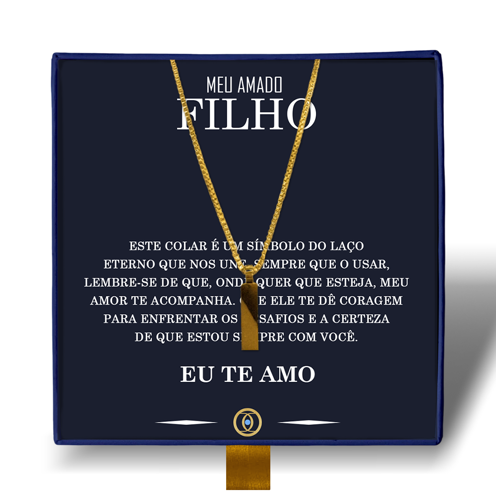 Meu Amado Filho - Colar Americano Banhado a Ouro 18k